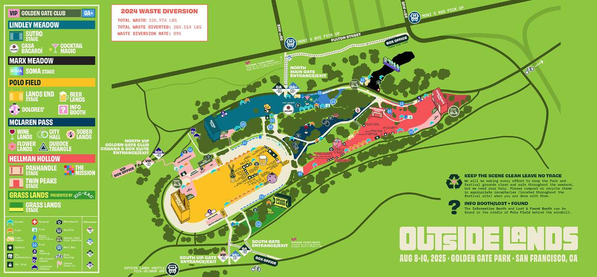 Outside Lands 2025: Festival Map, Schedule, Transit, Lineup