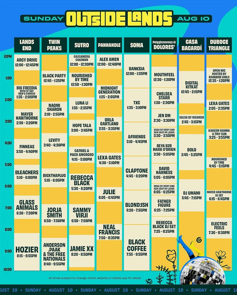 Outside Lands 2025: Festival Map, Schedule, Transit, Lineup