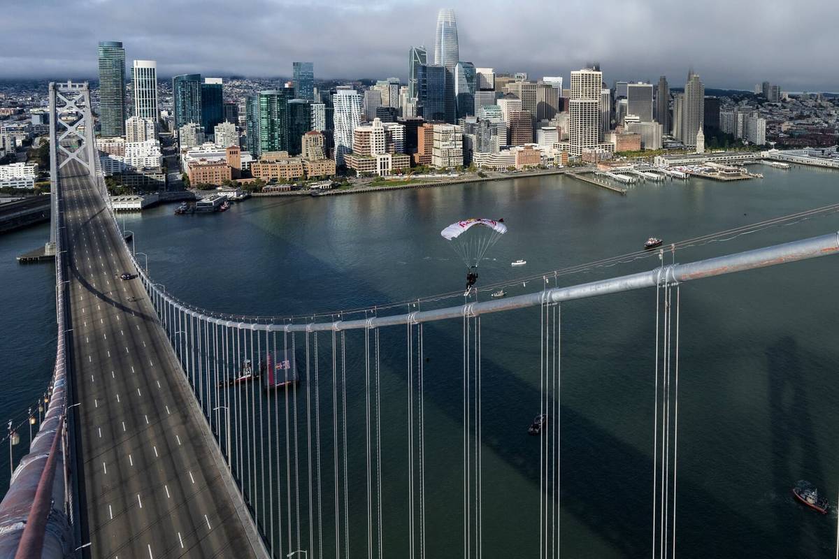 Photos: Sean MacCormac's Red Bull Stunt On Bay Bridge In SF