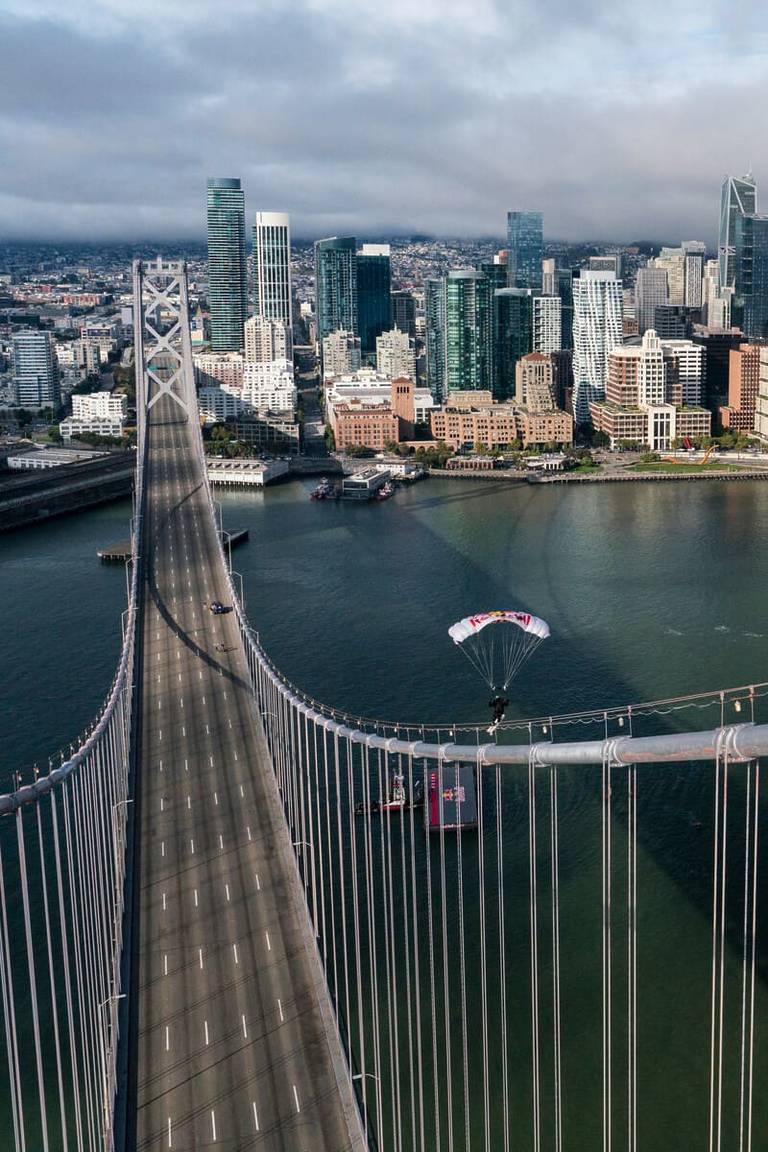 Photos: Sean MacCormac's Red Bull Stunt On Bay Bridge In SF