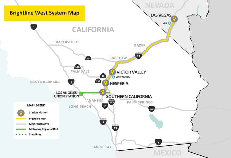The SoCal To Vegas Bullet Train Will Have 4 Key Stops In 2 Hours