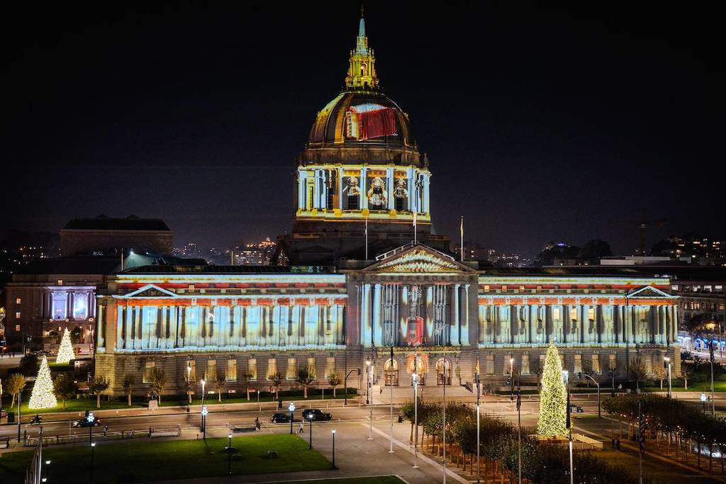 SF City Hall Is Joining In The Holiday Festivities With A Large-Scale ...