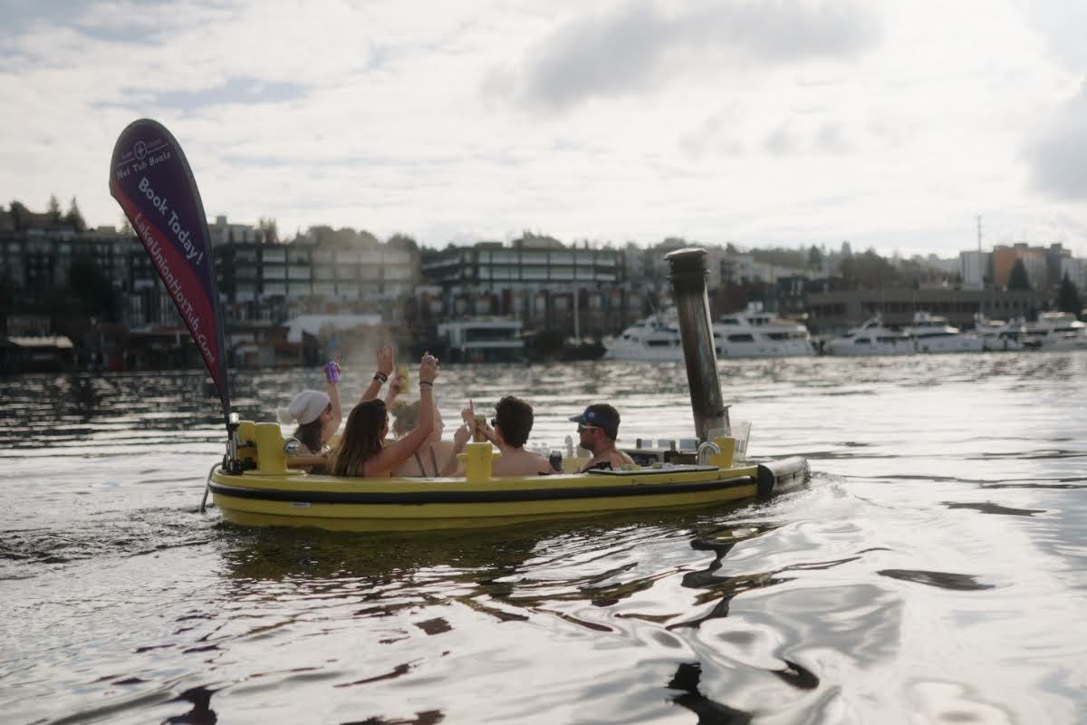 These Floating Sauna & Hot Tub Escapes Are On Lake Union