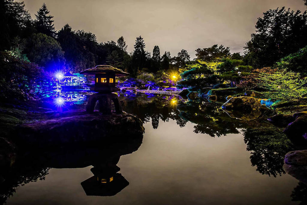 See The Seattle Japanese Garden Lit Up This Week For The Annual Moon ...