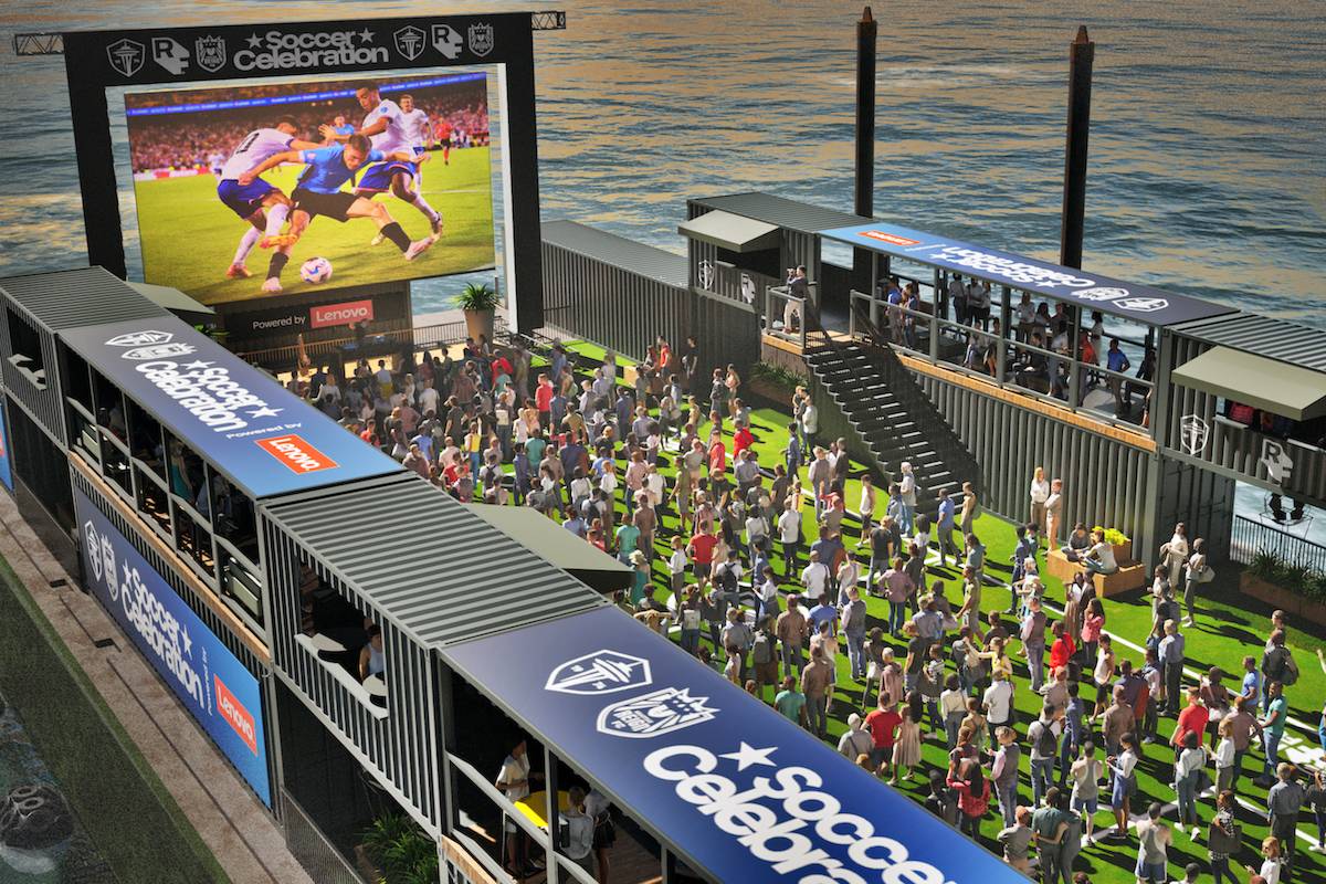 Seattle’s waterfront is getting a World Cup fan zone on a floating barge