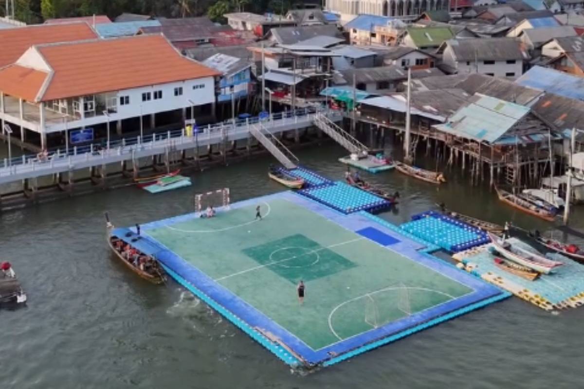 Asia's Most Striking Floating Football Pitch (Only 2 Hours From SG)