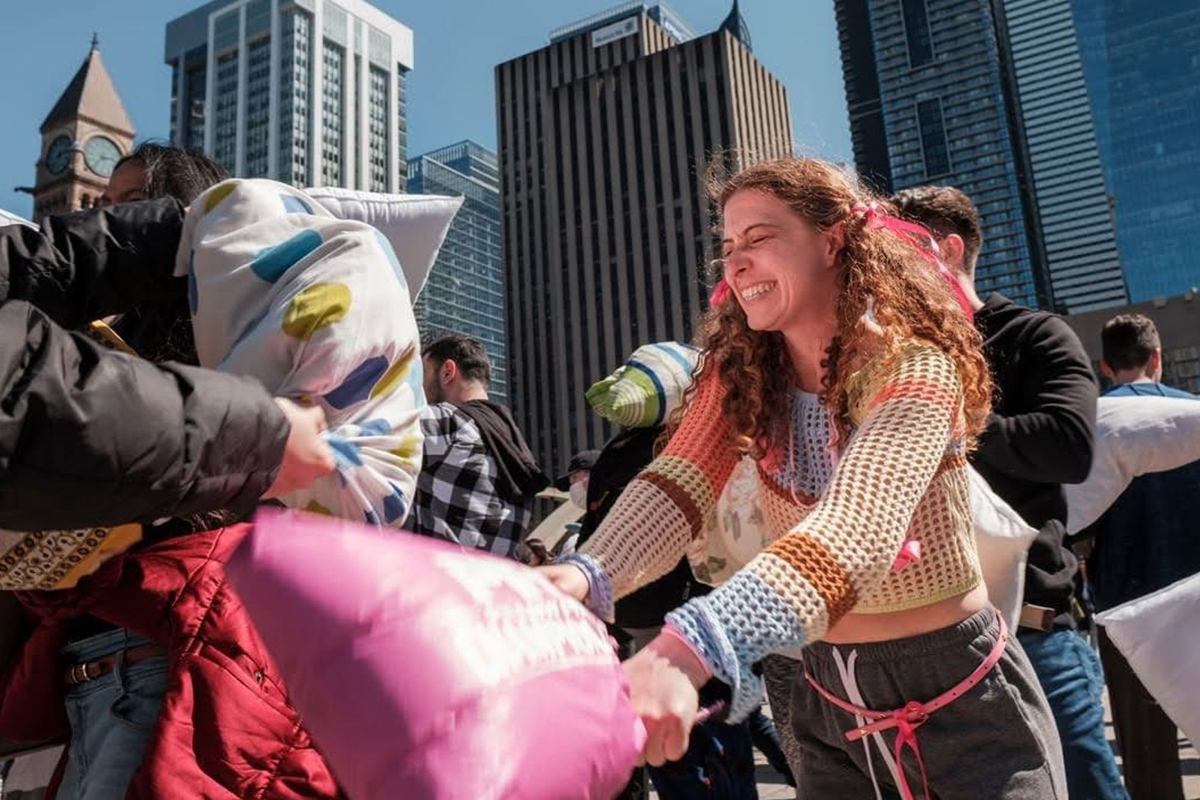 A Giant Pillow Fight Is Happening In Downtown Toronto This Weekend