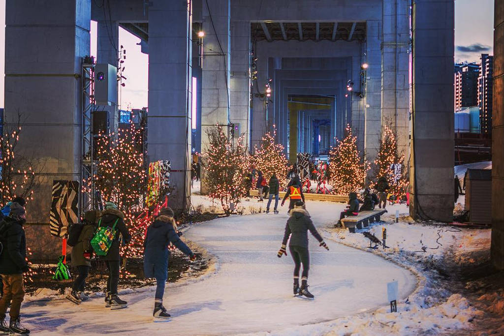 One Of Toronto's Most Unique Ice Skating Trails Under A Highway Reopens ...