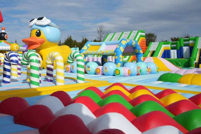 A giant 22,000-square-foot inflatable bounce park has just arrived in ...